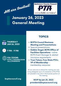 PTA Council of Baltimore County | Every Child. One Voice.